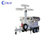China Emergency Rescue Mobile Security Camera Trailer 8x200w Solar Panels for sale