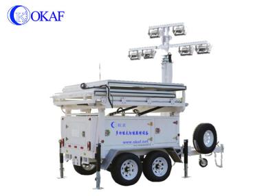 China Emergency Rescue Mobile Security Camera Trailer 8x200w Solar Panels for sale