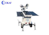 China Sentry Solar Mobile CCTV Camera Trailer Telescopic Mast Security Surveillance Trailer for sale