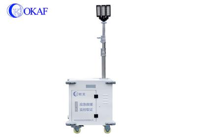 China Portable Lightweight Mobile Sentry Security Trailer With 2.5m Manual Telescopic Mast for sale