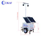 China Mobile Surveillance Cctv Trailer Ip Ptz P2p Camera With Solar Panels for sale