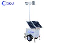 China Solar Led Light Mobile Surveillance Trailer With Pneumastic Telescopic Mast for sale