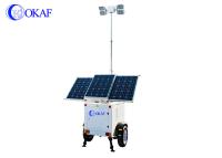 China Solar Led Light Mobile Surveillance Trailer With Pneumastic Telescopic Mast for sale