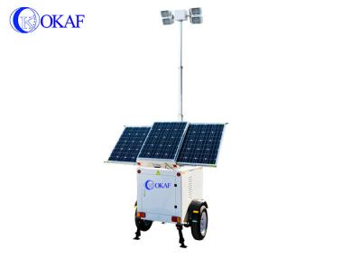 China Solar Led Light Mobile Surveillance Trailer With Pneumastic Telescopic Mast for sale