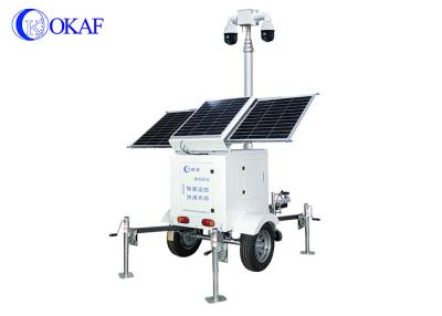 China Mobile Solar CCTV Surveillance Trailer Mounted Security Camera Tower for sale