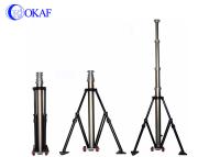 China Mobile Telescopic Mast Pole , Portable Antenna Mast Tripod With Wheels for sale