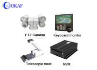 China LED Infrared Lights Auto Tracking PTZ HD Camera Vehicle Mounted Mast System for sale