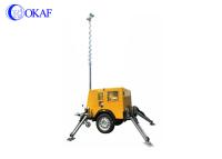 China Outdoor Mobile Surveillance Trailers 360 Degree All Around Light Tower Mast Vehicle Mounted for sale