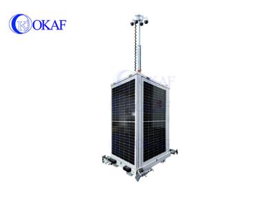 China OK-PRO9 OKAF 4G WIFI GPS Mobile Solar CCTV Security Tower Temporary Monitoring for Parking Lot for sale