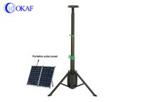 China Manual Lifting Portable Power Bank Tripod Foldable Telescopic Mast With Battery for sale