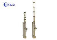 China 5m 6m 7m 8m 50KG Payload weight Steel Telescopic Mast Manual Winch Hand Crank Mast for sale