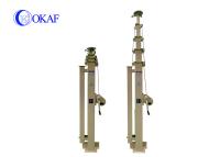 China 5m 6m 7m 8m 50KG Payload weight Steel Telescopic Mast Manual Winch Hand Crank Mast for sale