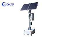 China OkTower Self Powered Solar CCTV Surveillance Tower With 4m Hand Crank Telescopic Mast Support 4G Starlink Remote Video for sale