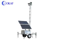 China Off-Grid Solar-Powered Mobile Surveillance System 12m Telescopic Mast Solar CCTV Security Trailer for Construction Site for sale