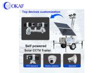 China Off-Grid Solar-Powered Mobile Surveillance System 12m Telescopic Mast Solar CCTV Security Trailer for Construction Site for sale
