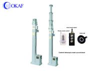 China Custom Height DC Powered Motorized Telescopic Mast Vehicle Trailer Robot Mounted Square Electric Telescopic Mast for sale