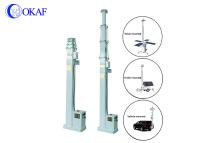 China Custom Height DC Powered Motorized Telescopic Mast Vehicle Trailer Robot Mounted Square Electric Telescopic Mast for sale