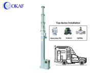 China Custom Height DC Powered Motorized Telescopic Mast Vehicle Trailer Robot Mounted Square Electric Telescopic Mast for sale