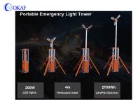 China All-in-One Portable Emergency Light Tower Battery Powered Telescopic Lighting Tower for Construction Fire Rescue for sale