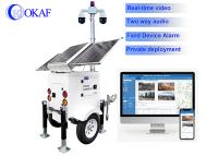 China Off-grid Monitoring 24/7 Security Solar System 3x200W CCTV Tower 4G SIM Card Camera 6m Telescopic Mast Trailer for sale