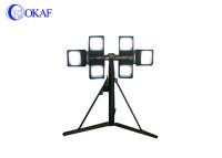China 3-18M Customize Manual Telescopic Antenna Mast Aluminium Alloy With 6 100W LED Light for sale