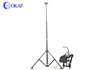 China Foot Pump Telescopic Mast Pole 3.5 Meter Tripod Light Tower For LED Lighting for sale