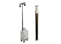China C220V Pneumatic Telescopic Mast , 6M Pmobile Security Camera Trailer 80KG Head Load for sale