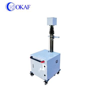 China 6M Aluminum Alloy Mobile Surveillance Trailers Security Solution Rotor PTZ Camera Lighting Install for sale