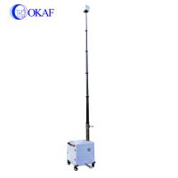 China 6M Aluminum Alloy Mobile Surveillance Trailers Security Solution Rotor PTZ Camera Lighting Install for sale