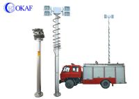 China Aluminum Alloy Vehicle Mounted Mast Mobile Pneumatic Light Tower For Fire Truck for sale