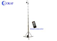 China Electric Power Vehicle Mounted Telescopic Mast 12m Extended Height With Tripod for sale