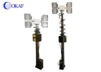 China 4m/min RS485 48000lm Telescopic Mast Aluminum for sale