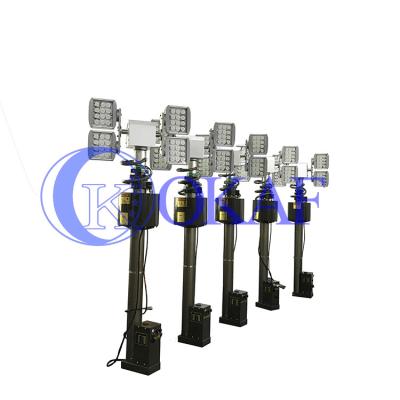 China 4*120W 130Lm/W 15M 6r/min Rotating LED Light Mast For Firetrucks for sale