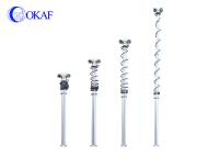 China IP66 48000lm 5.5m CCTV Pneumatic Camera Pole Telecommunication for sale