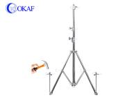 China Stainless Steel 2.8m 3.8m Height Tripod Antenna Pole Portable for sale