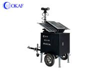 China Mobile Sentry Video Surveillance Trailer CCTV Camera For Construction Sites for sale