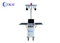 China Mobile Sentry IP PTZ Camera Solar Surveillance Trailer With Telescopic Mast for sale