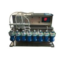 China Semi Automatic Stand Up Pouch Water Filling Machine Desktop 10 Nozzles 500ml 220V for sale