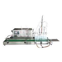 China Automatic Desktop Gear Pump Liquid Filling Machine 4-10 Heads 5-1000ML Capacity 2000-5000BPH for sale