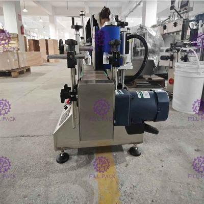 China 3000BPH Table Top Automatic Labeling Machine with Hot Foil Coder for Round Bottles 110V 220V for sale