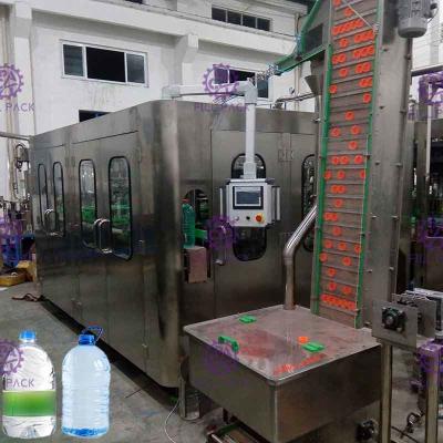 China Monoblock Full Automatic Water Bottling Machine 3-10L Bottle 3 In 1 8 Heads for sale