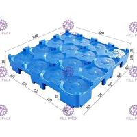 China Customized Color 5 Layer Bottom Recycled Plastic  Pallet For 5 Gallon Water Bottle for sale