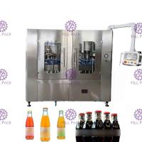 China Carbonated Soft Drink Filling Line 8000BPH Glass Bottle Machine with PLC Control 0.3-2L Capacity for sale