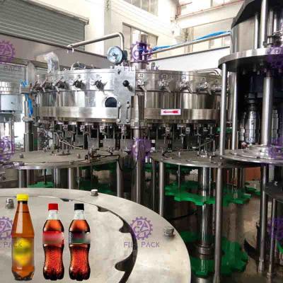 China PET Plastic Bottle Cold Filling Line for Carbonated Beverages - 6000-8000 BPH Capacity, 0.25-2.5L Bottle Range for sale