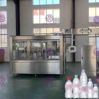 China 3-in-1 Monoblock Bottle Filling Machine for Non-carbonated Drinks with PLC Control - 8000BPH Capacity for 0.2-2L Bottles for sale