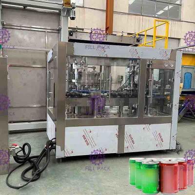 China 2-in-1 SUS304 Can Filling Machine with 8000BPH Capacity and 12 Filling Heads for Ketchup and Oils for sale