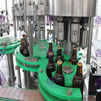China PLC Beer Bottling Equipment for Glass Bottles with Pull Ring Caps - 1500-25000 b/h Capacity, 2.2-7.5 Kw Motor for sale