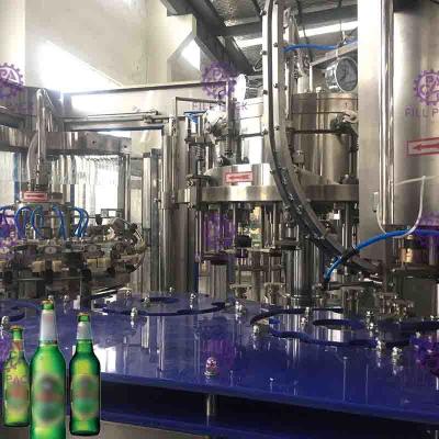 China Aseptic Monoblock Beer Filling Machine 4000-5000B/H Capacity with 24 Filling Heads for Carbonated Drinks for sale