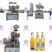 China 3000BPH Carbonated Beverage Filling Machine / Soft Drink Glass Bottle Pulling Ring Cap for sale