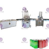 China Balanced Pressure Carbonated Drink Filling Machine 2000BPH with 12 Heads for Aluminum and PET Cans for sale